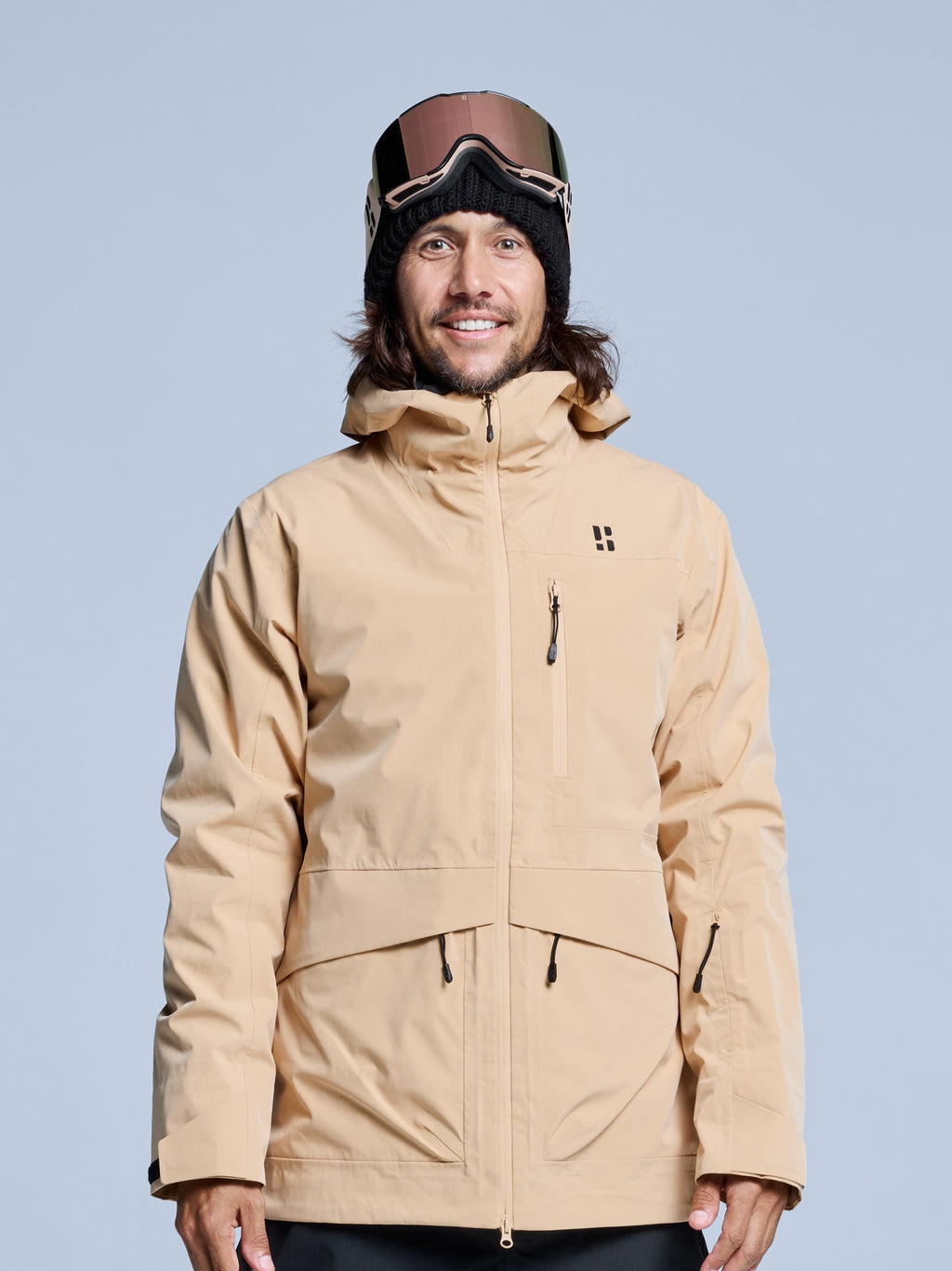 Freeride 3L Shell Jacket Men | Warm Sand – Poederbaas