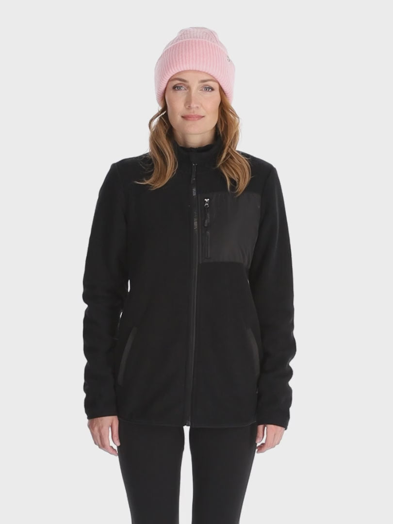 Four Seasons Fleece Jacket Women | Black – Poederbaas